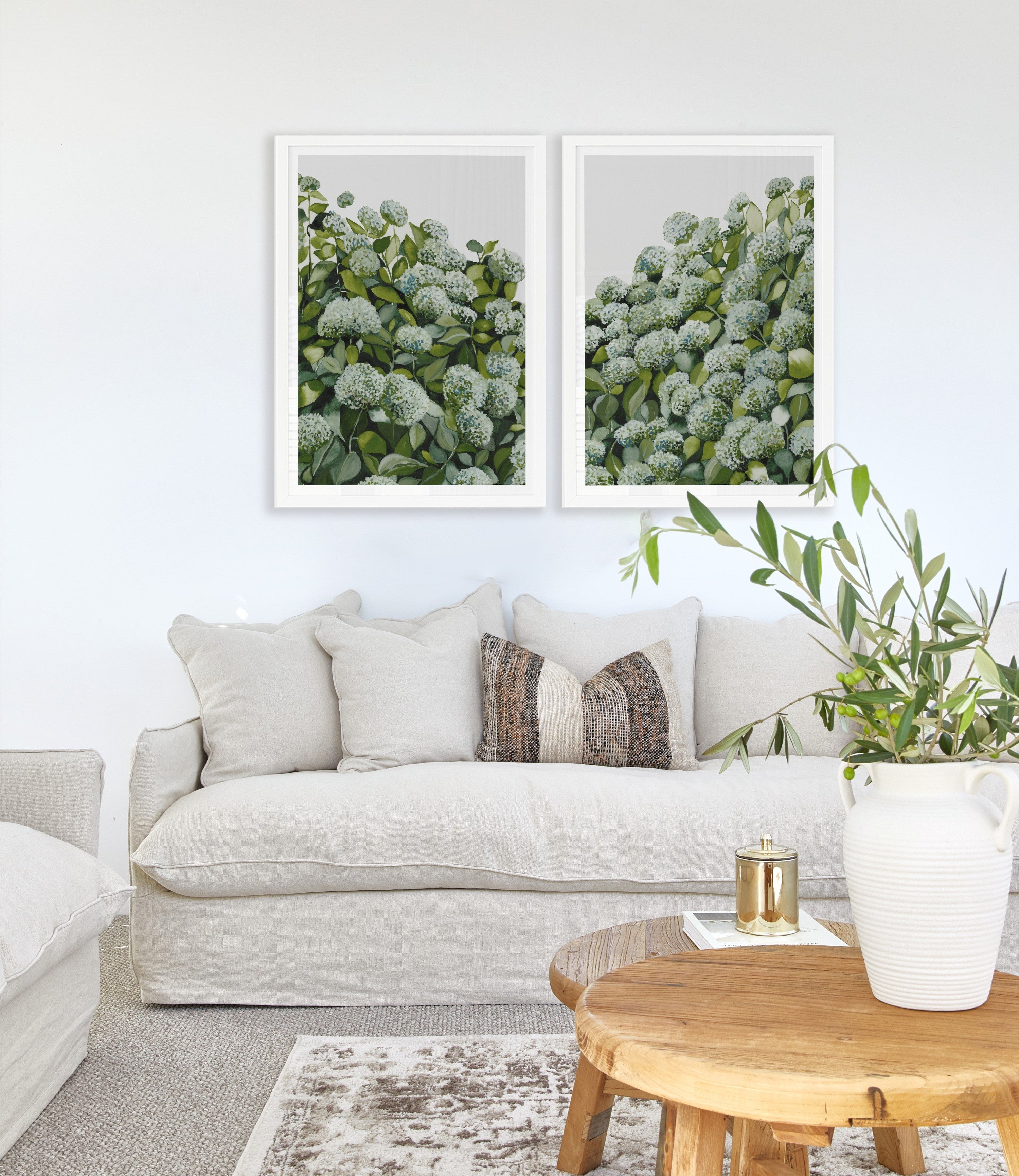 Sage Hydrangea Pair – Leden Design