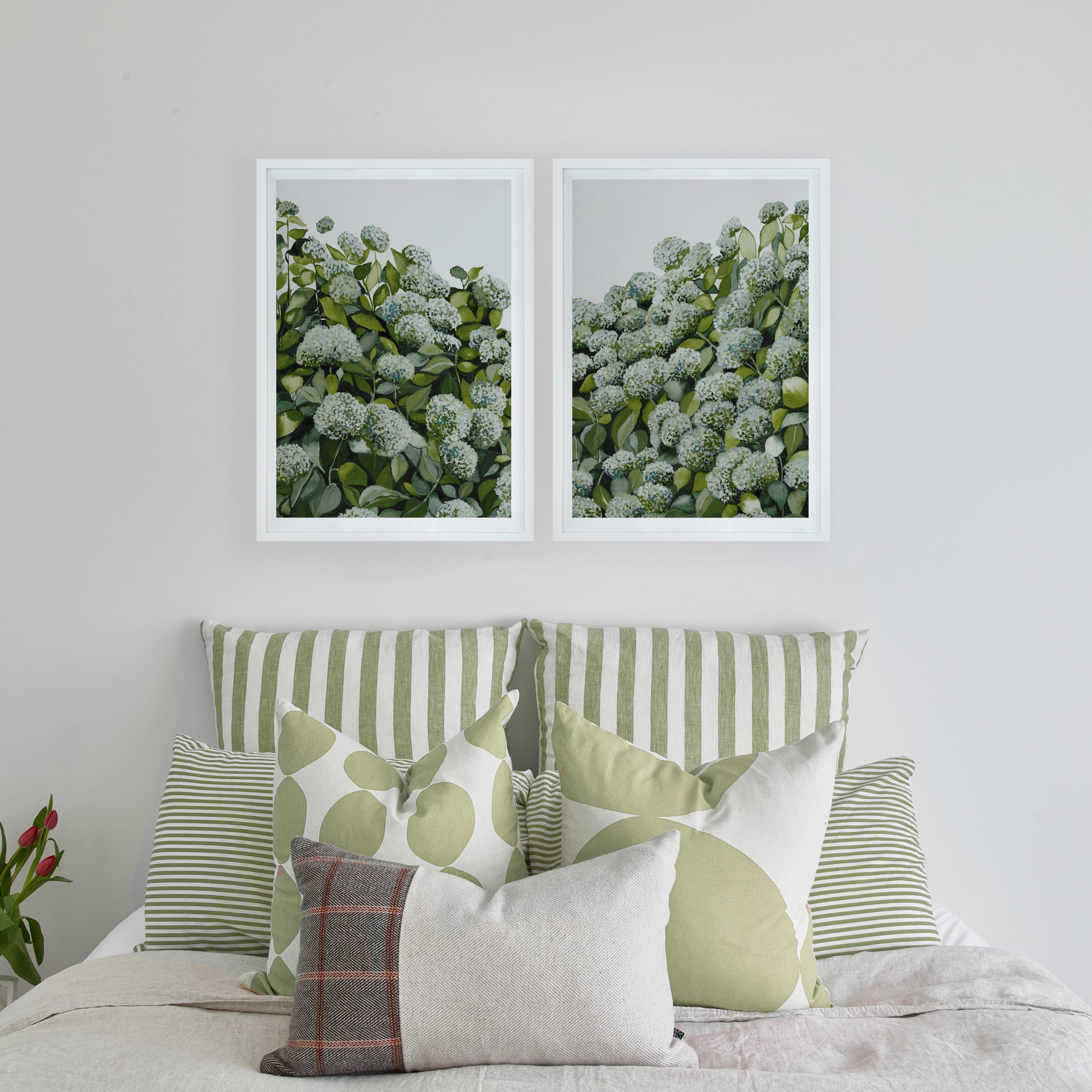 Sage Hydrangea Pair – Leden Design